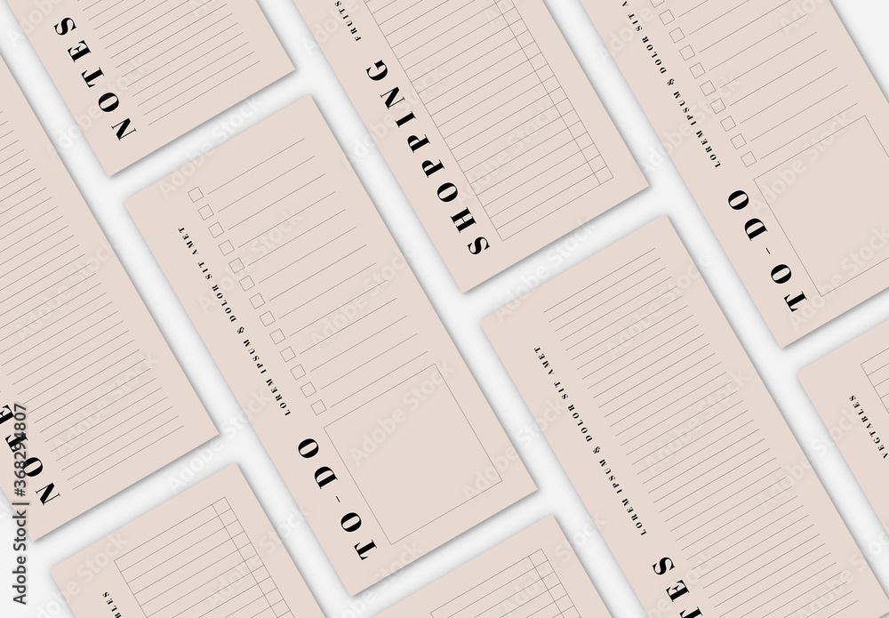 Simple Planner Layout Set Stock Template | Adobe Stock