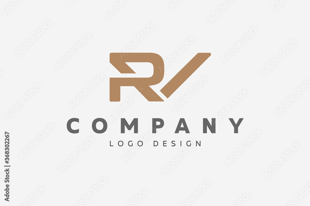 letter R and V logo design, modern alphabet for automotive and sport ...