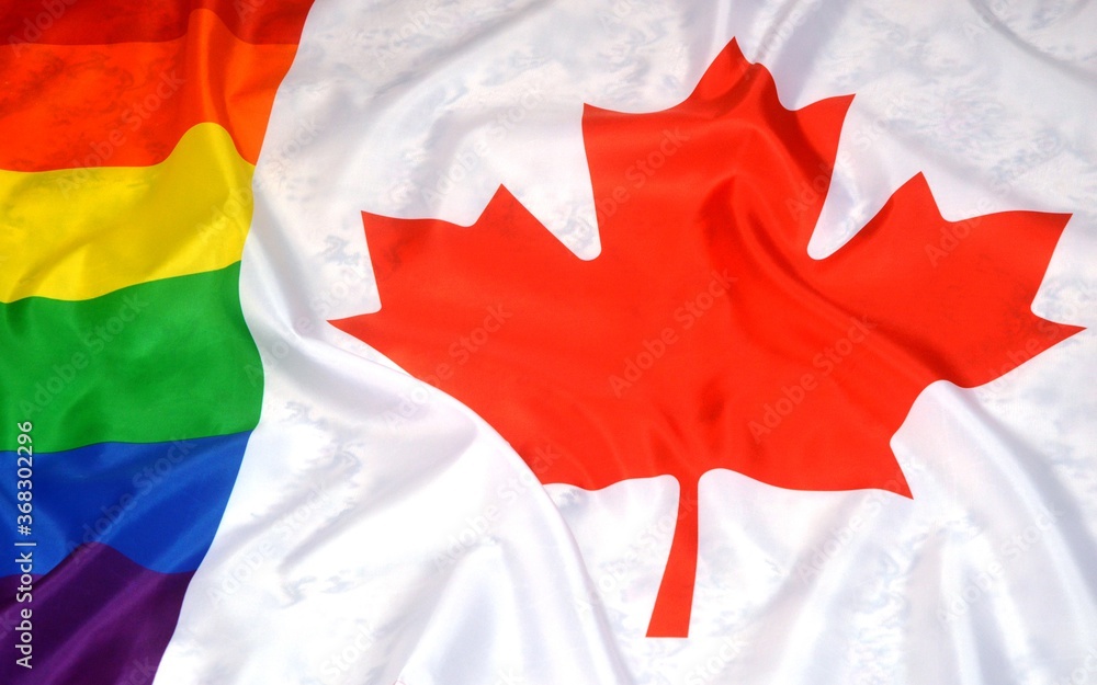 LGBT Canada flag. Rainbow flag. Symbol of pride and tolerance Stock ...