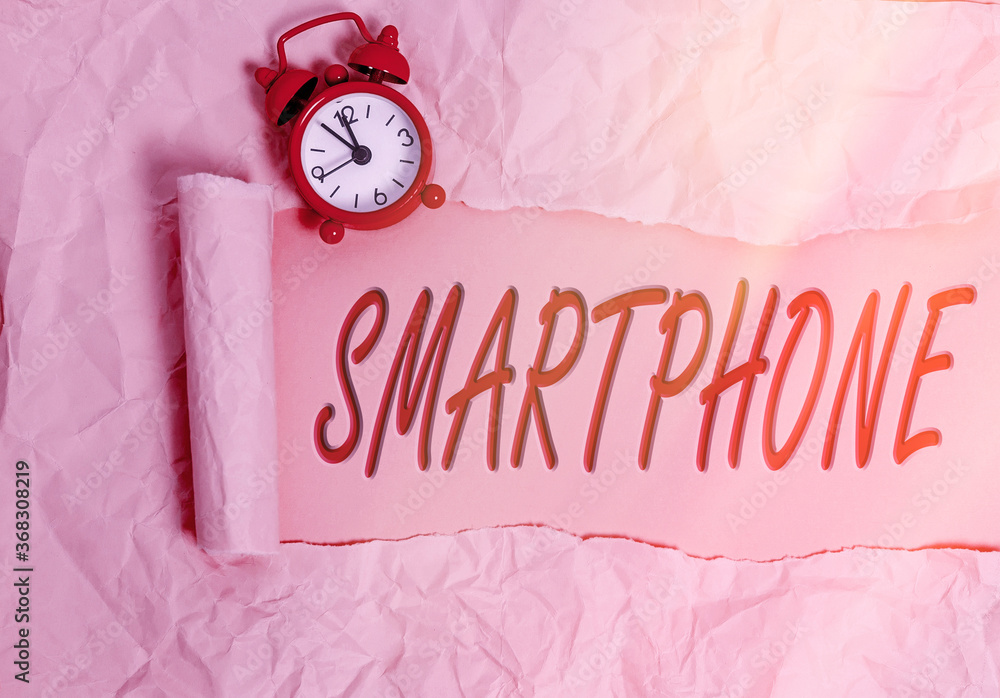 Word writing text Smartphone. Business photo showcasing the mobile ...