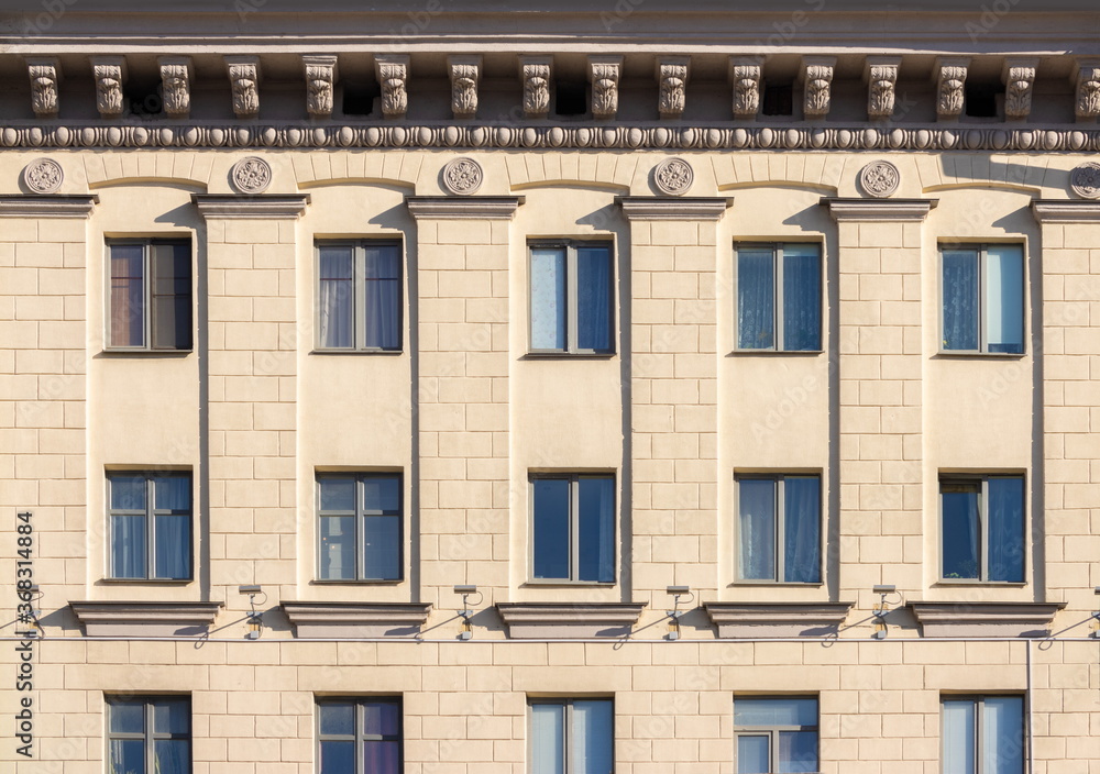Elements of architecture of buildings, windows texture, arches, frames ...