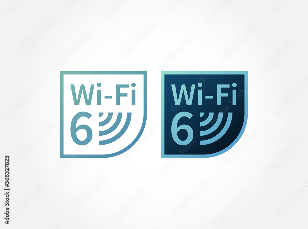 Vector gradient logo, emblem, sign for wireless communication, high ...