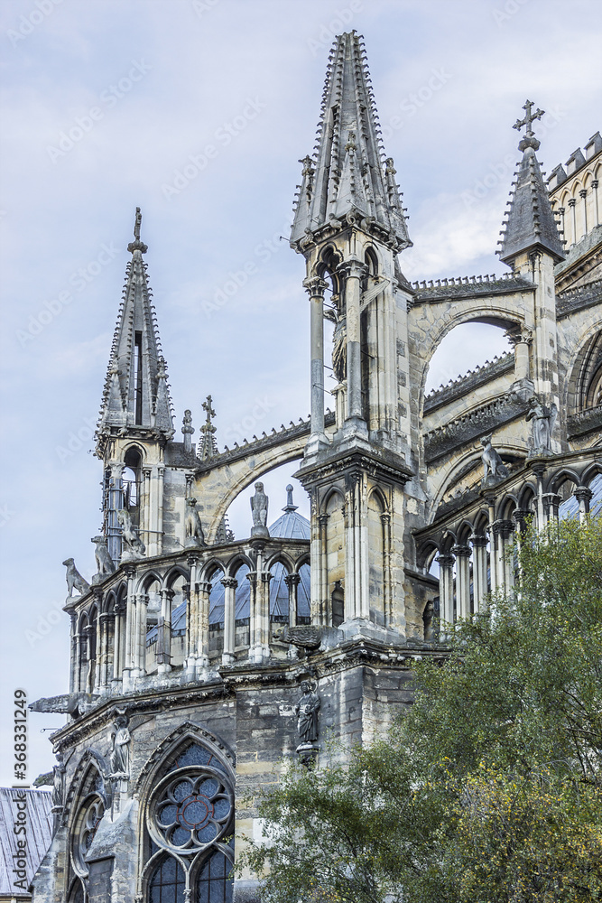 Fotka „Apse (Abside) of Notre-Dame de Reims cathedral (Our Lady of ...