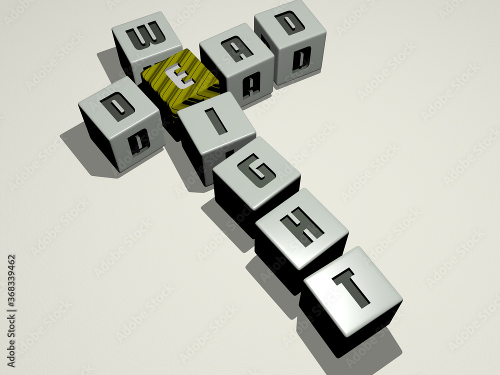 dead weight combined by dice letters and color crossing for the related ...