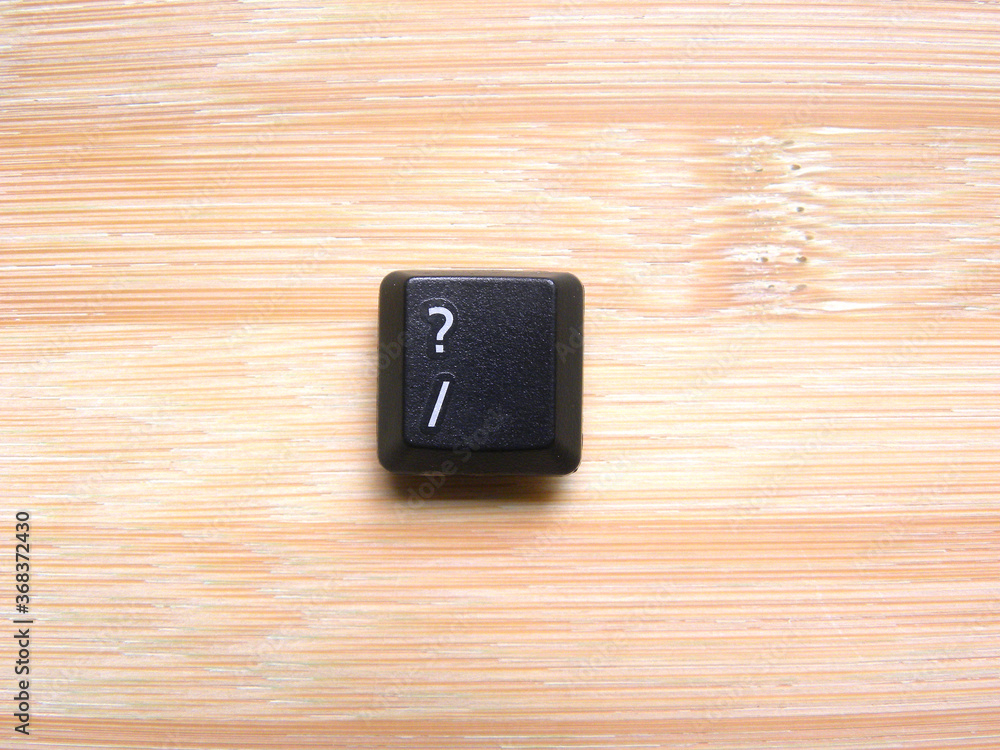 Black color Question mark key of computer keyboard Stock Photo | Adobe ...