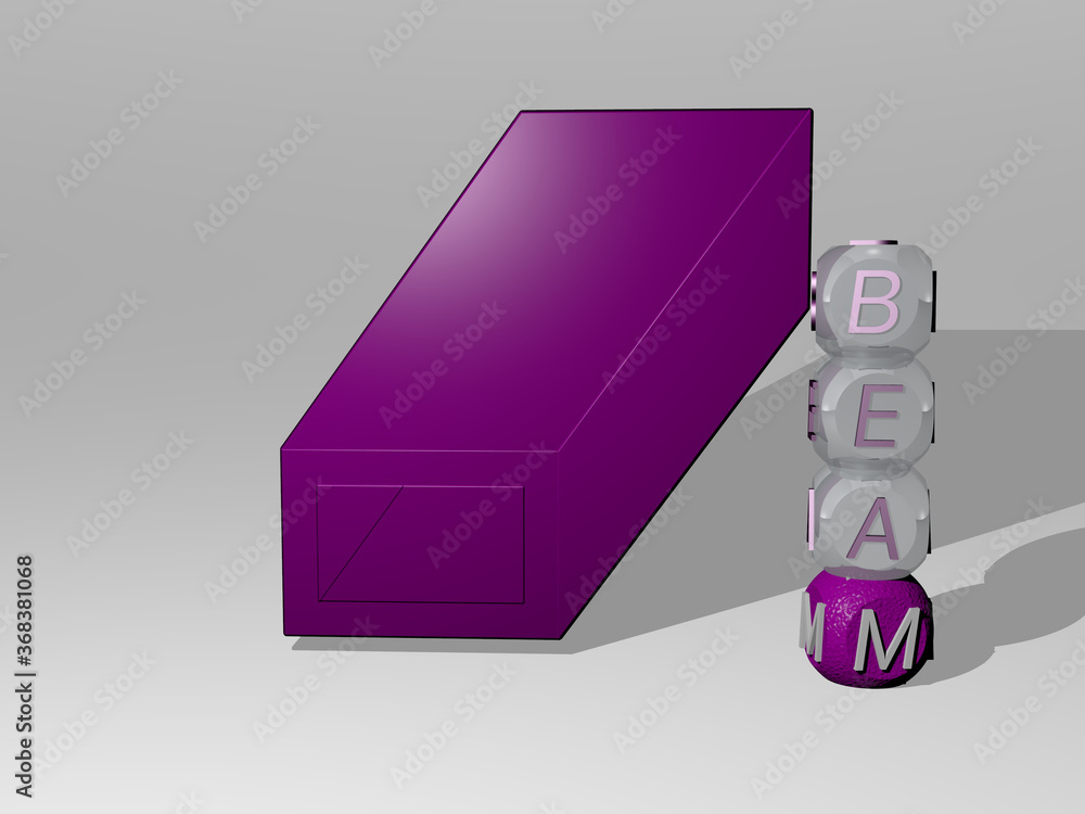 3D illustration of beam graphics and text around the icon made by ...