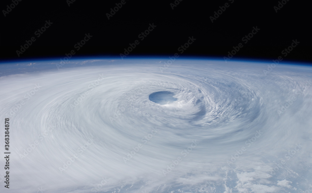 Giant hurricane seen from the space" Elements of this image furnished ...