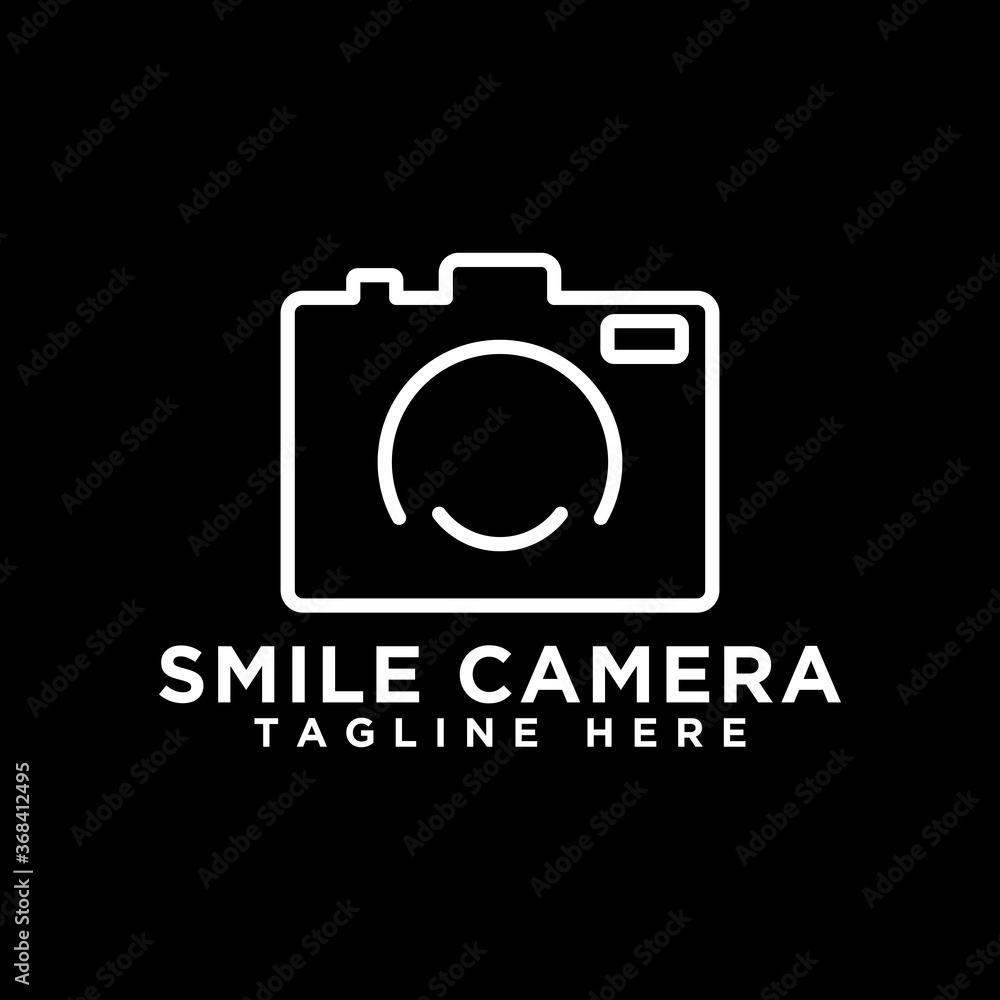 simple camera logo design Stock Vector | Adobe Stock
