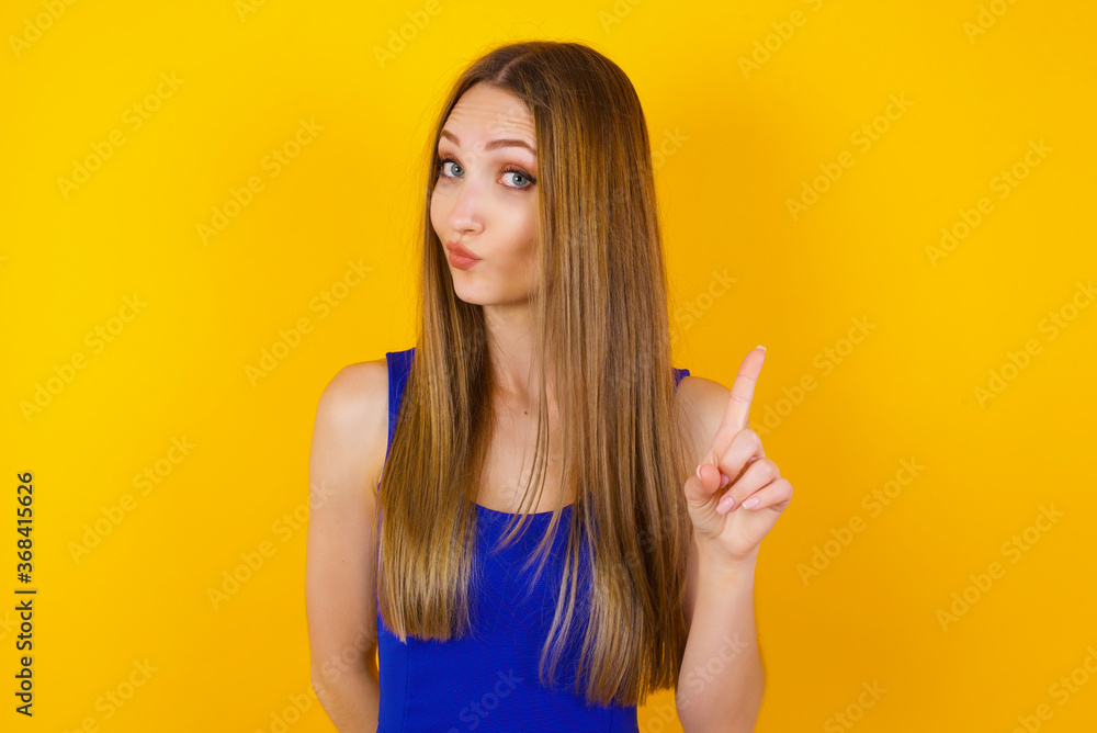Woman gesturing a no sign. Closeup portrait unhappy, serious girl ...