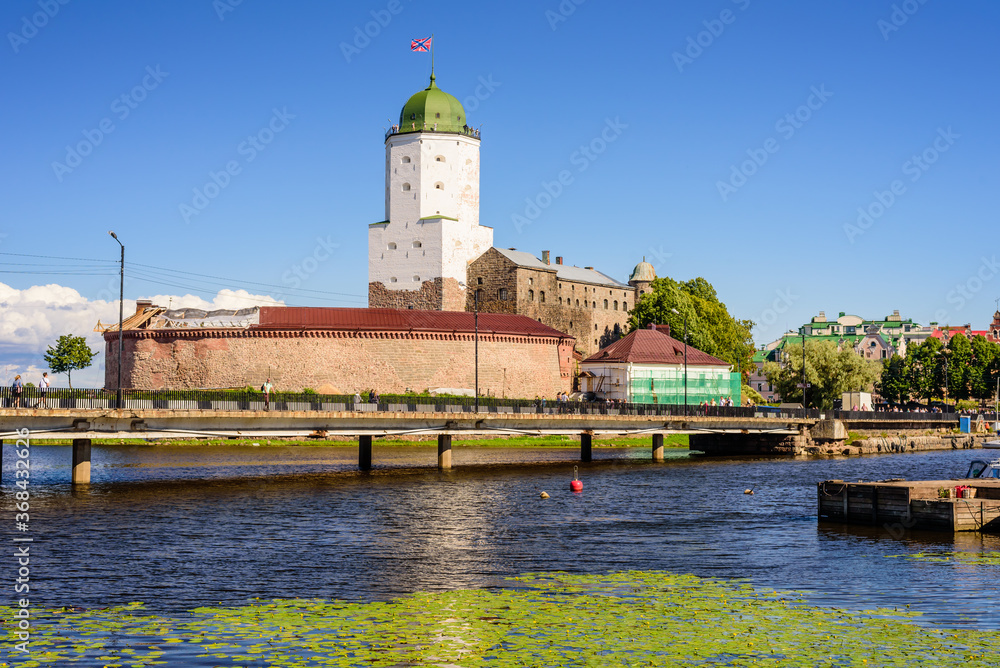 Vyborg, Russia - July 26, 2020: Sightseeing of Russia. Vyborg castle ...