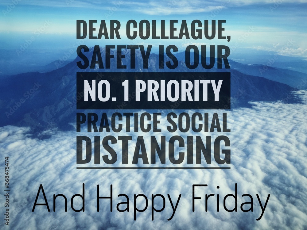 Image of mountain with wordings or quotes for happy friday Stock Photo ...