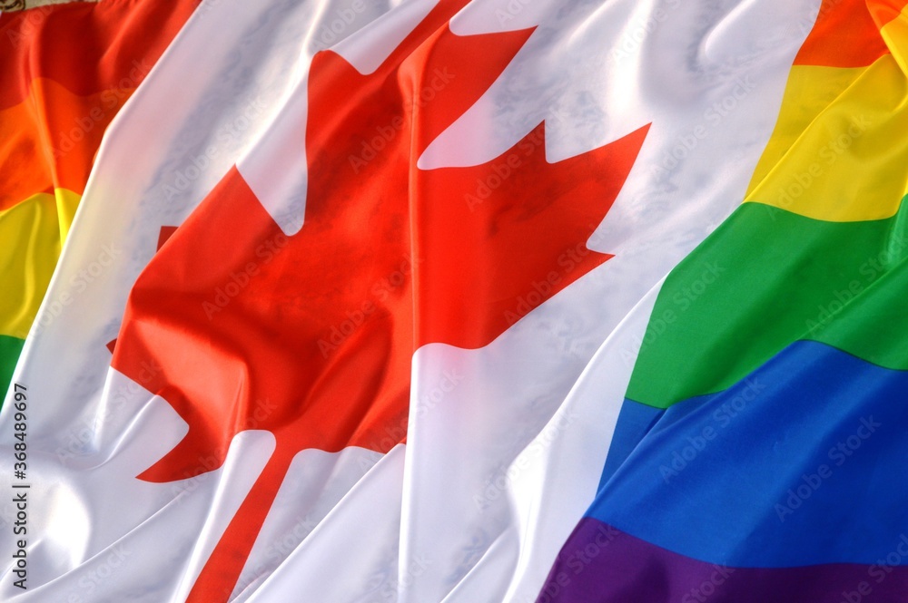 LGBT Canada flag. Rainbow flag. Symbol of pride and tolerance Stock ...