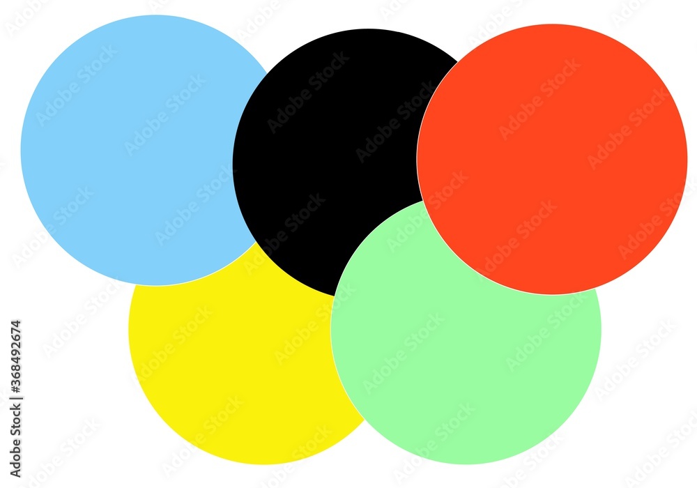 Serie de círculos de distintos colores Stock Illustration | Adobe Stock