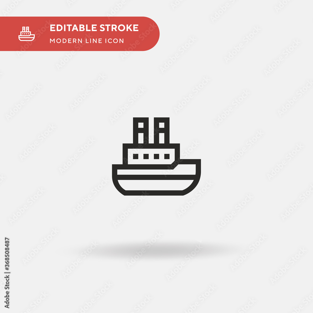 Boat Simple vector icon. Illustration symbol design template for web ...
