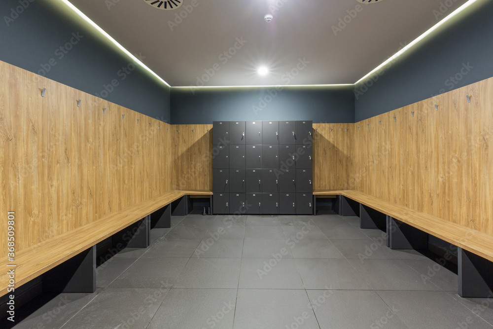 Interior of a changing and locker room Stock Photo | Adobe Stock