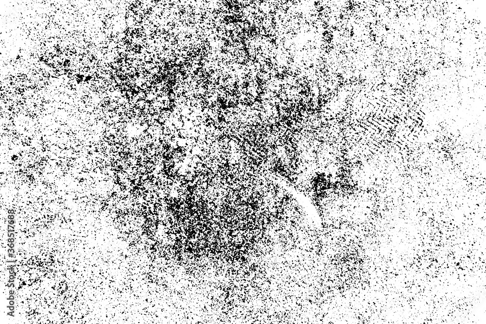 Faded stone or asphalt surface. Black vector texture on transparent ...