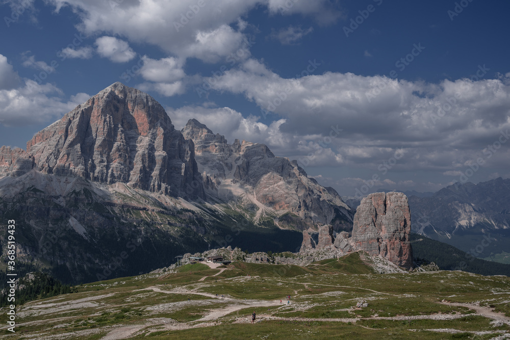 Cinque Torri (The Five Pillars), a small mountain group belonging to ...