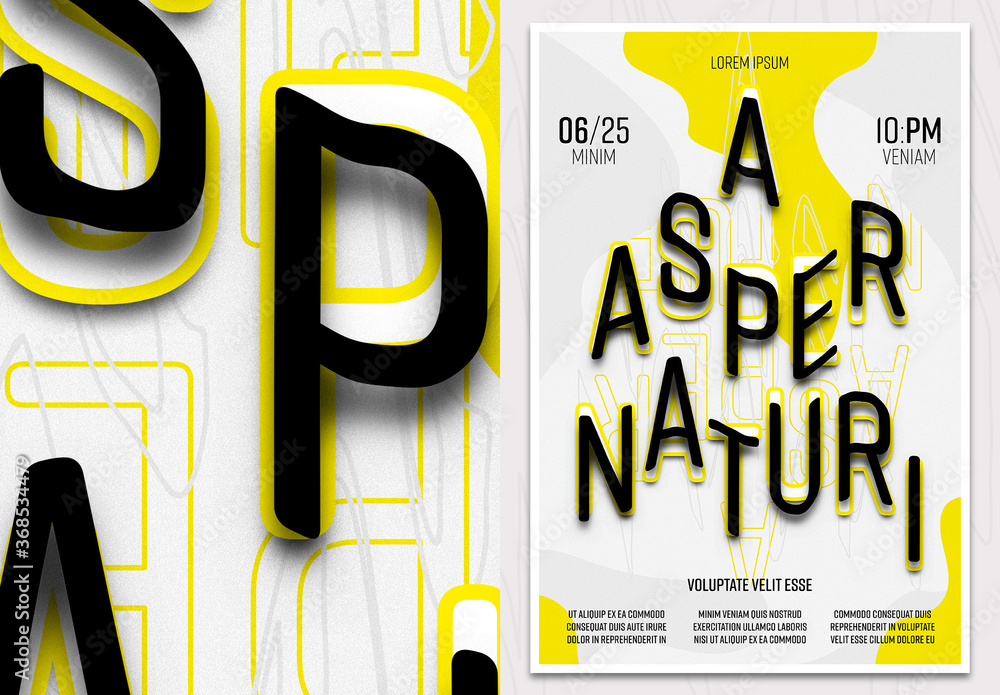 Typographic Poster Template Stock Template | Adobe Stock