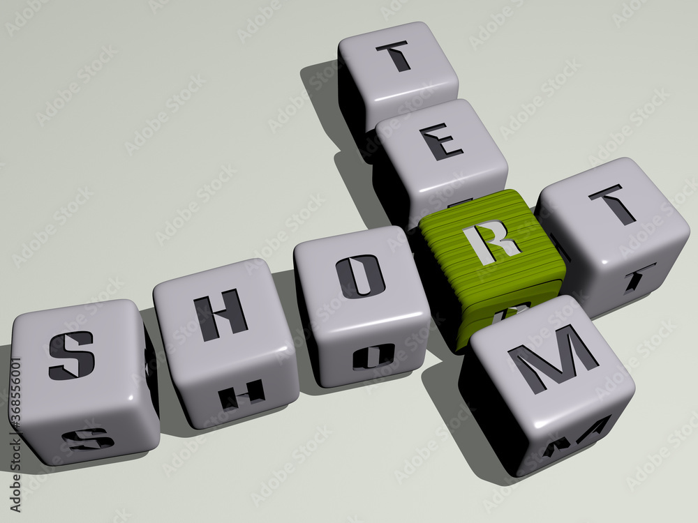 short term combined by dice letters and color crossing for the related ...