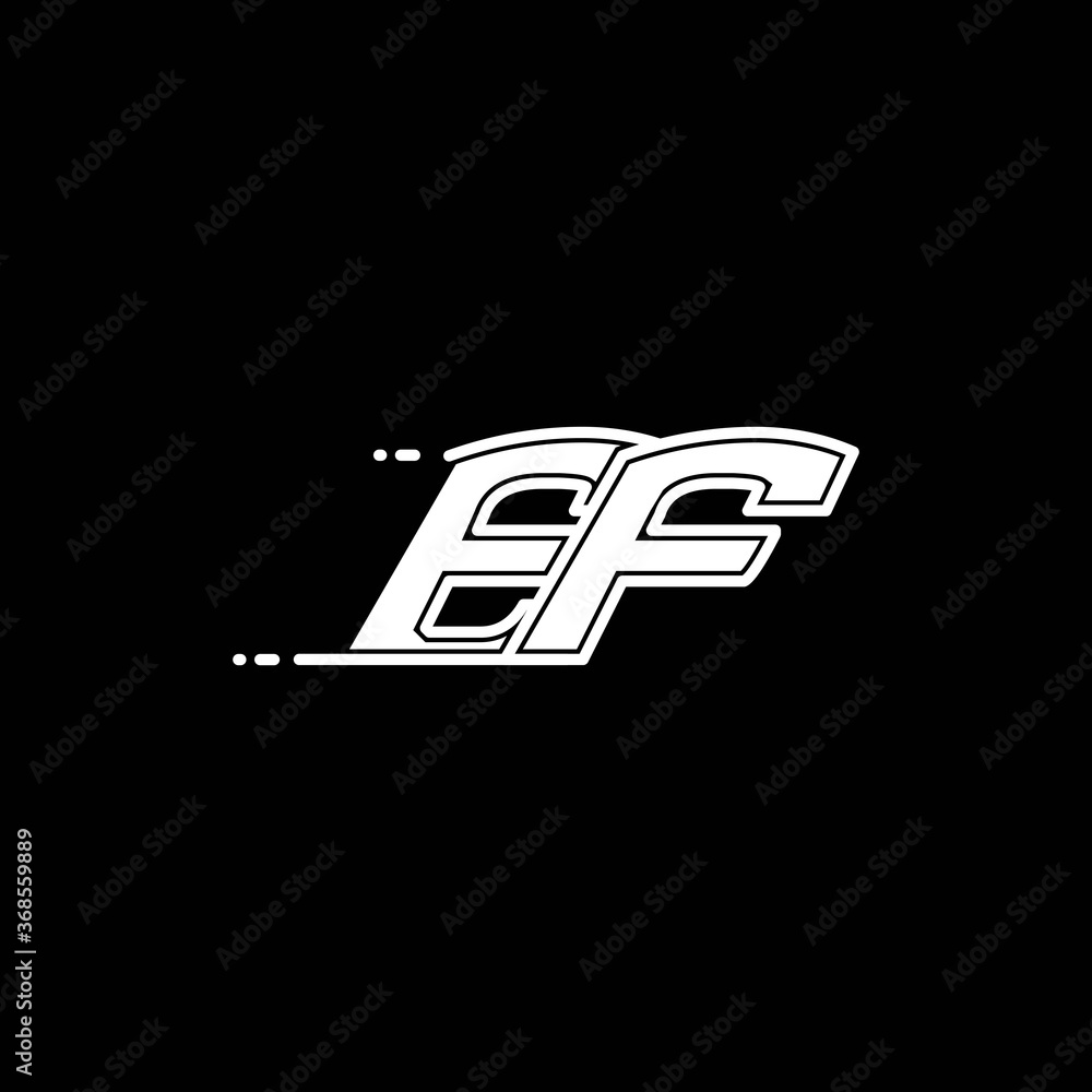 Initial EF logo design with Shape style, Logo business branding. Stock ...