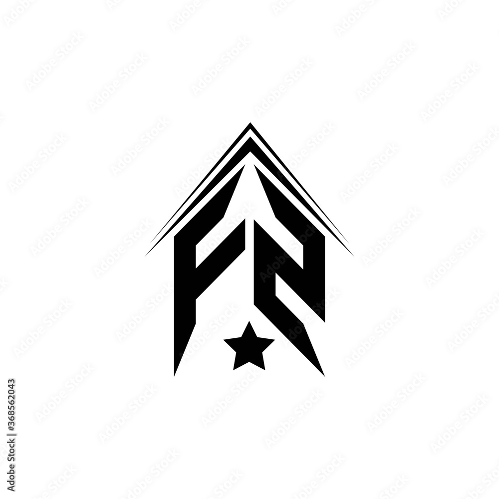 Initial FZ logo design with Shape style, Logo business branding. Stock ...