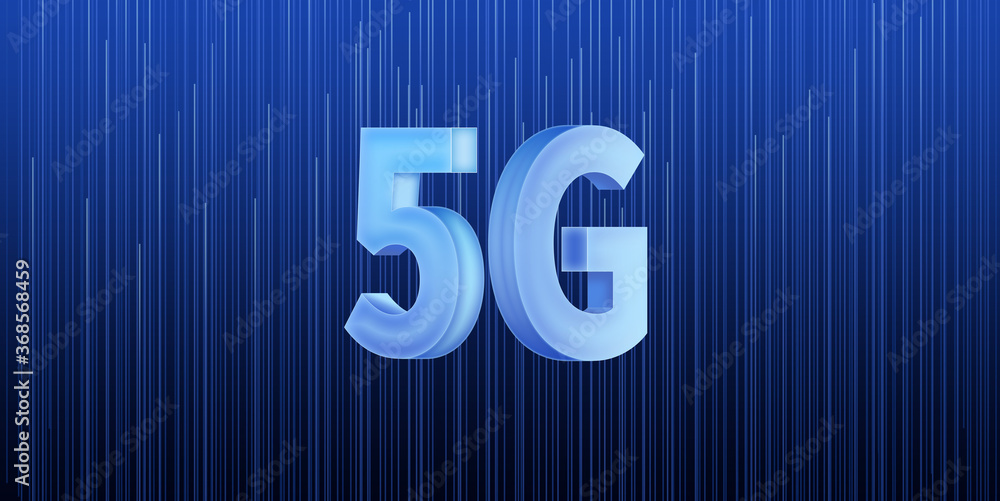 5G 5th generation mobile communication technology LOGO symbol Stock ...