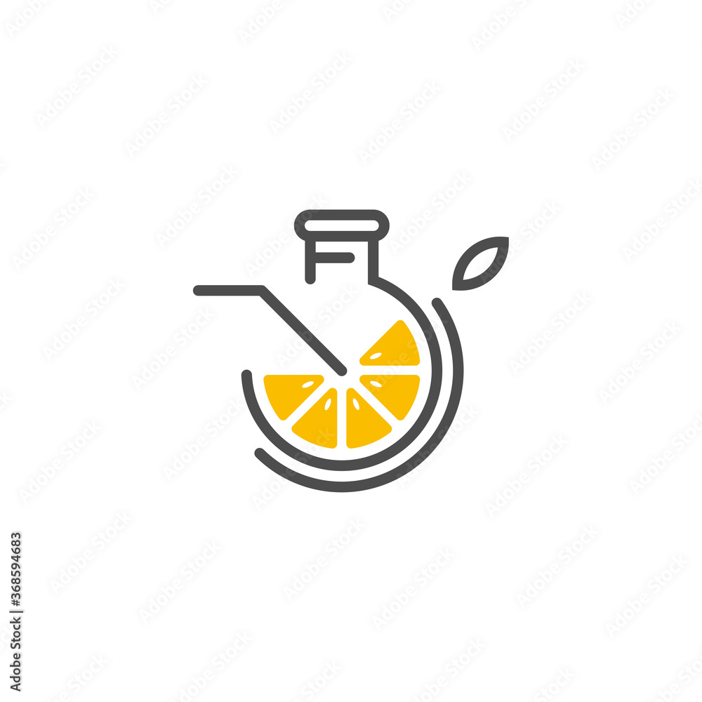 Lab with Modern fresh orange logo vector illustration, Fresh Orange ...