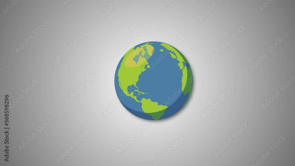 Earth Cartoon animation - Earth rotation - Rotation of Earth Animation ...