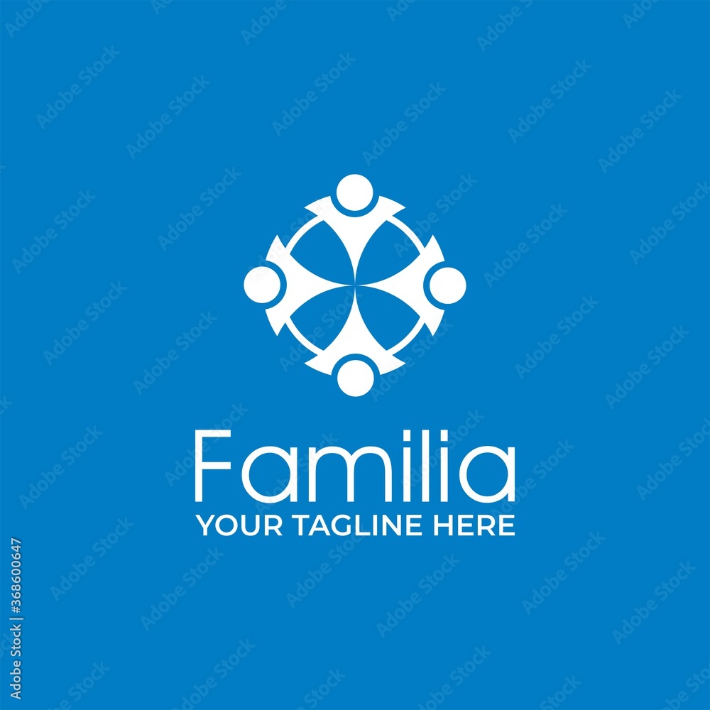 Familia/ Family Logo Vector Images design. Stock Vector | Adobe Stock