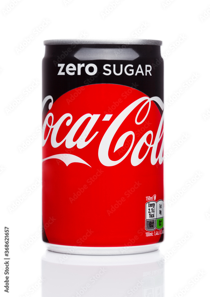 LONDON, UK - November 17, 2017: Aluminium can of Zero Coca-Cola on ...