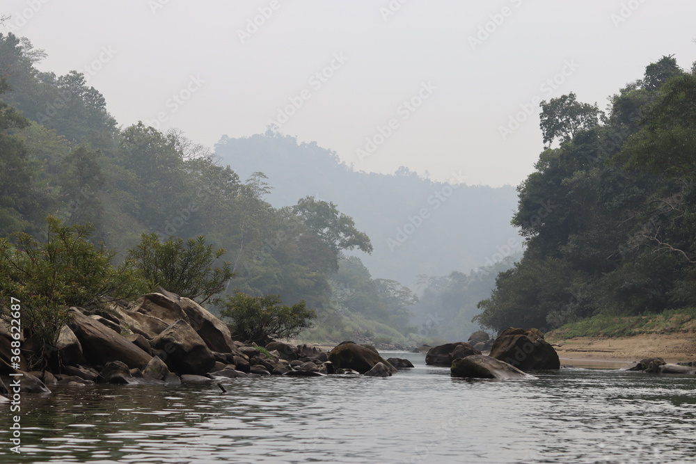 Beautiful scene of sangu river at Bandarban Stock Photo | Adobe Stock