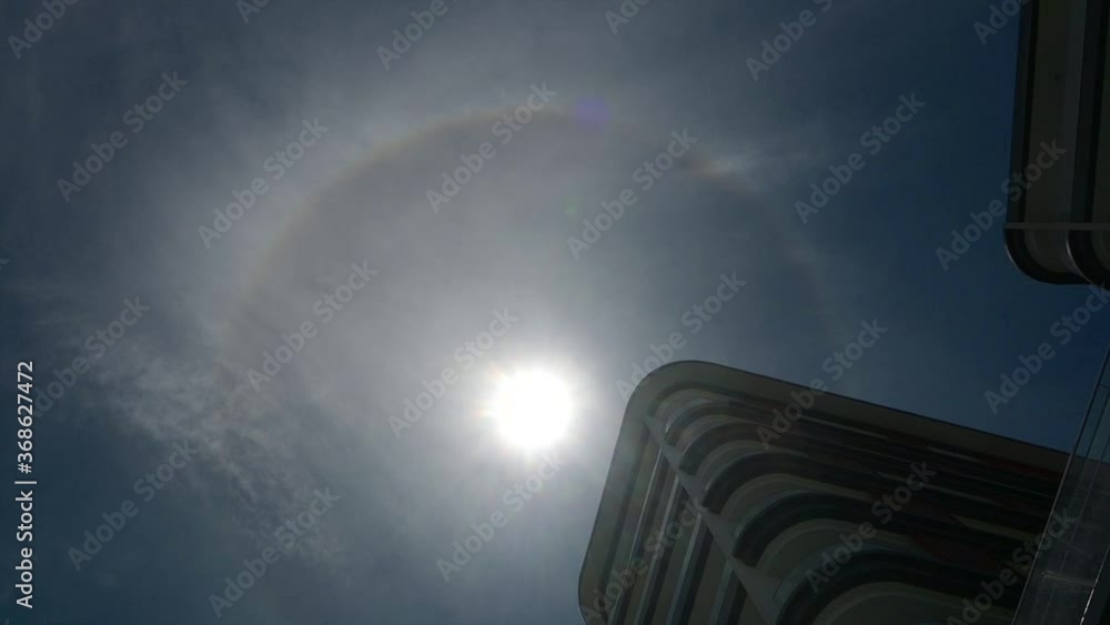 An amazing atmospheric optical phenomena, a Solar Halo over Ho Chi Minh ...