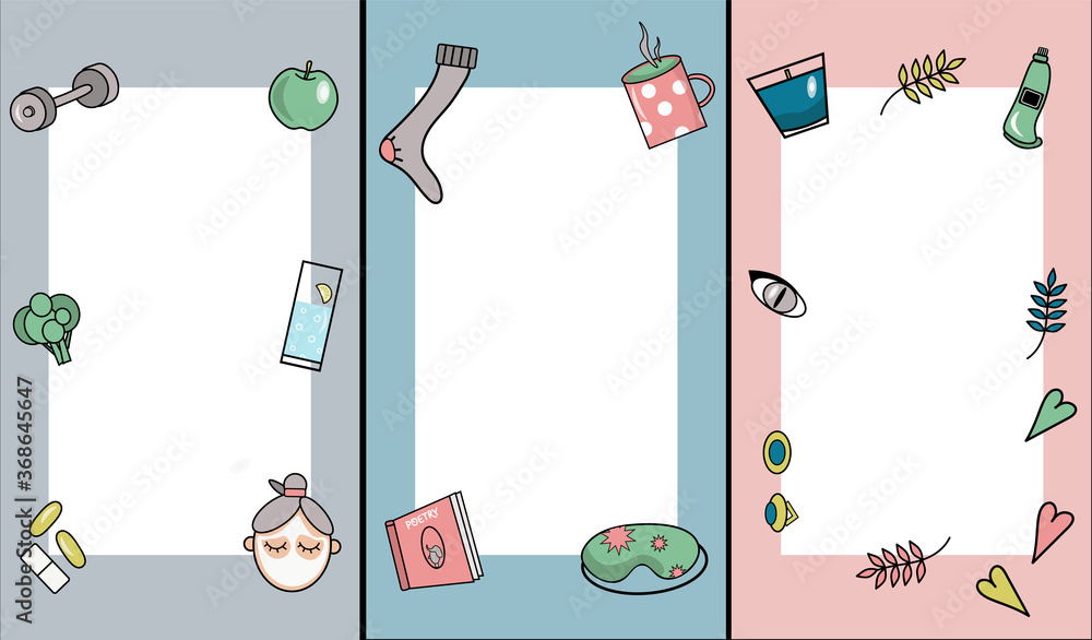 Cute cover designs in cartoon style for brochures, stories ...