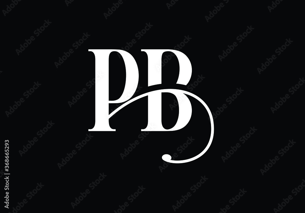 P B Initial Letter Logo design, Graphic Alphabet Symbol for Corporate ...