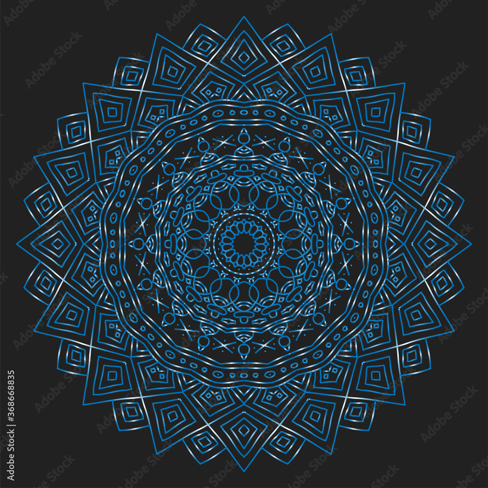 mandala colorful vintage art, ancient Indian vedic background design ...