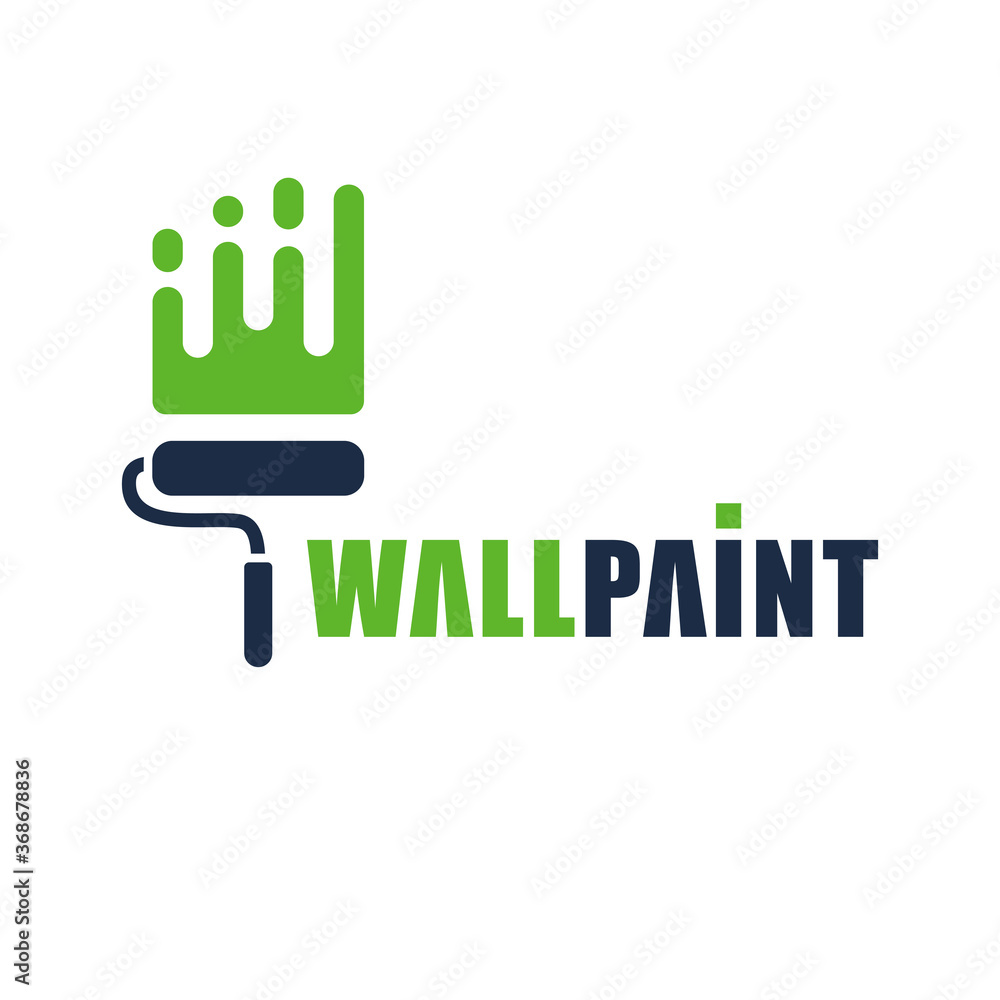 wall paint logo Stock Vector | Adobe Stock