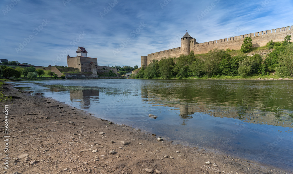 Narva, on the Narva river, at the eastern extreme point of Estonia, at ...