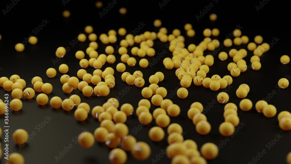 Big happy smile emojis simulated in 3D CGI with depth of field, Pixar ...