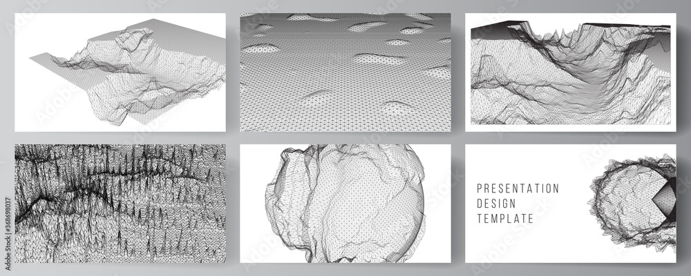 Vector layout of presentation slides design business templates ...