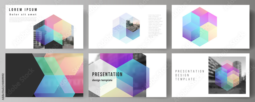 Vector layout of the presentation slides design business templates ...