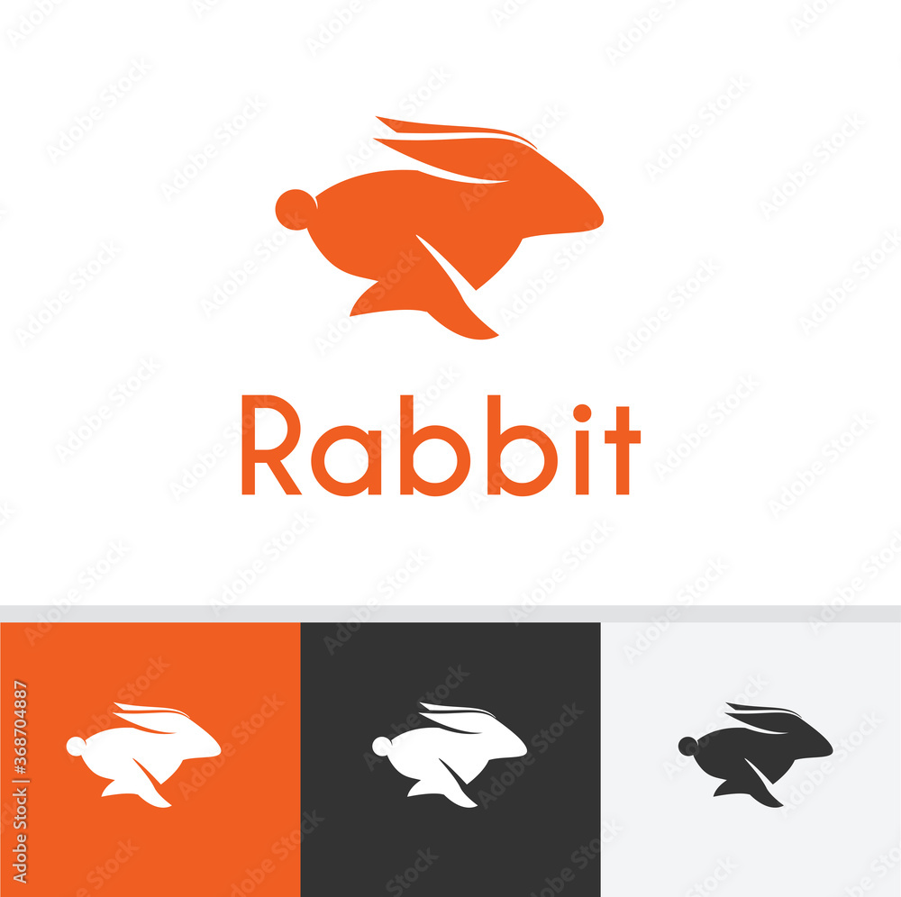 Rabbit Logo and Icon Concept Vector Illustration, Rabbit Sign and ...