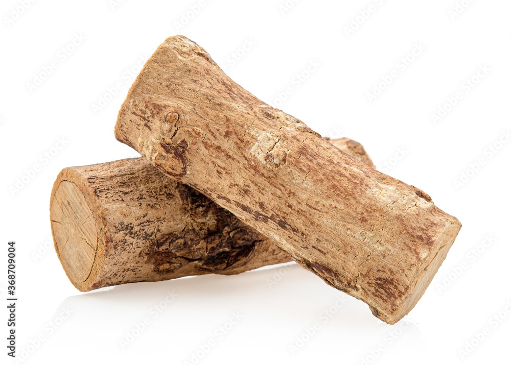 Thanaka wood on white background (Isolated background). The Tanaka is ...