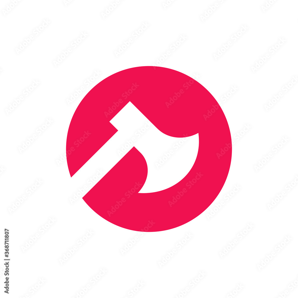 Letter O axe logo design template elements, ax or pickaxe symbol ...