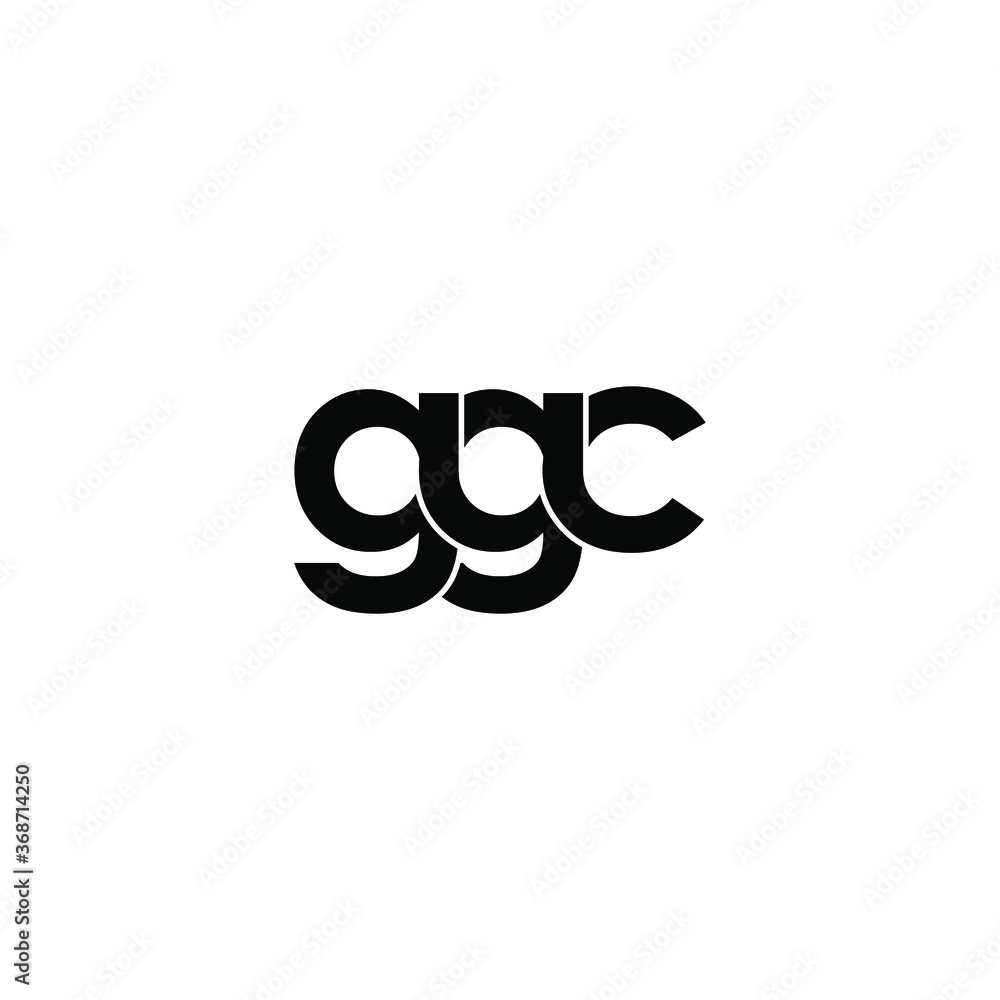 ggc letter original monogram logo design Stock Vector | Adobe Stock
