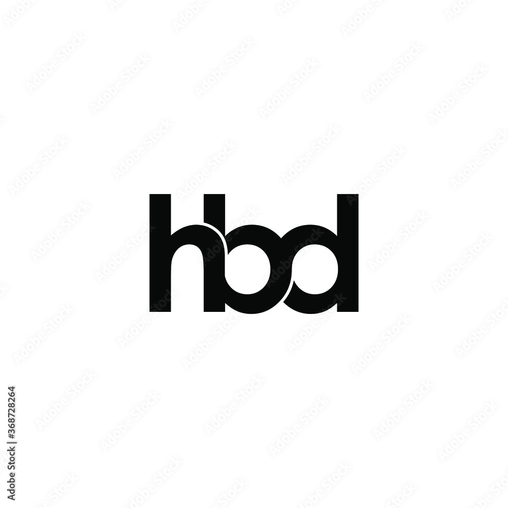 hbd letter original monogram logo design Stock Vector | Adobe Stock