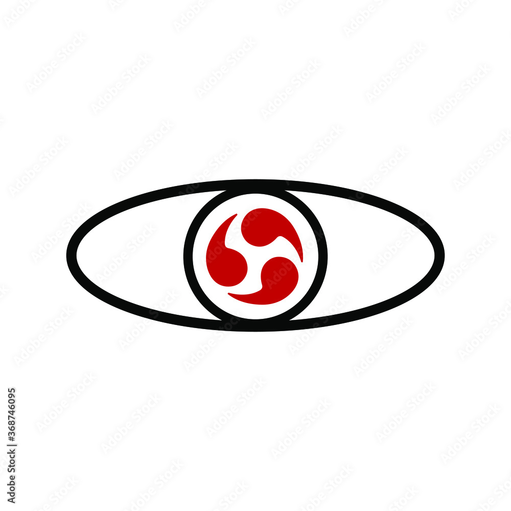 sharingan eye logo on white background Stock Vector | Adobe Stock