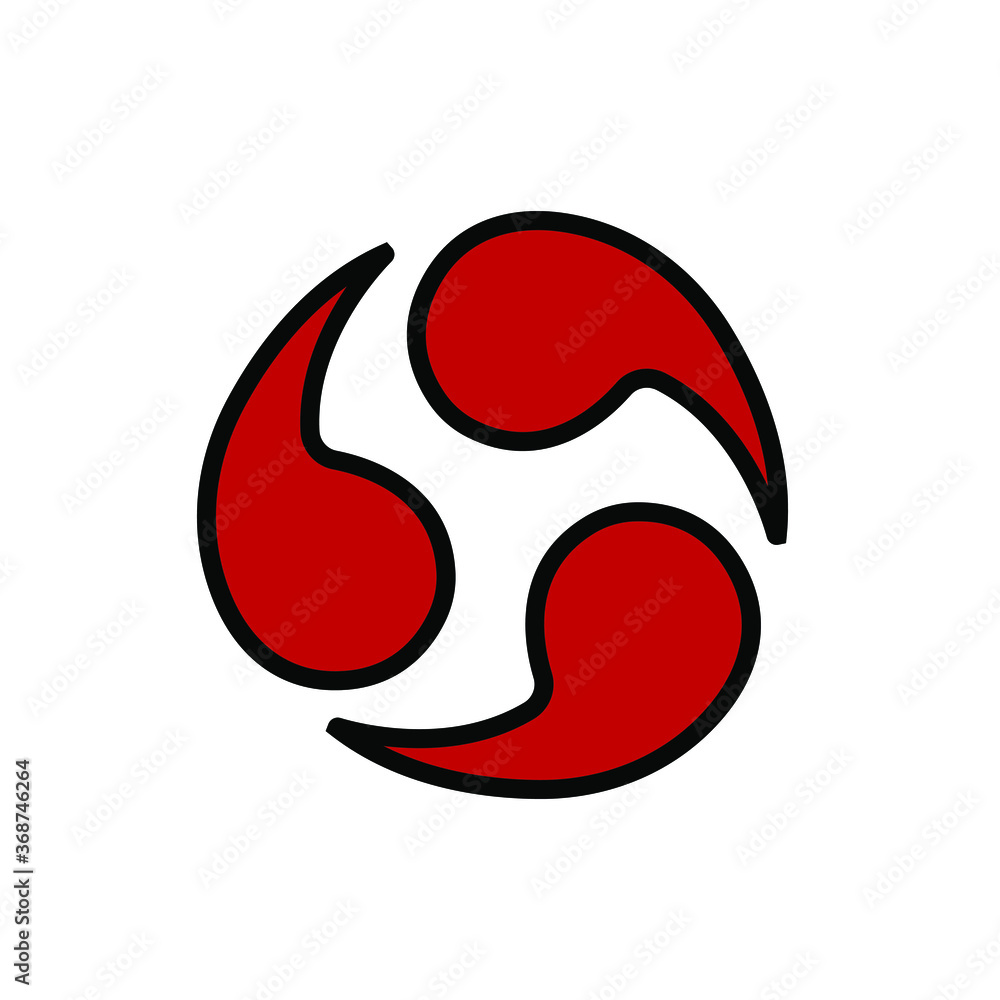 sharingan logo on white background Stock Vector | Adobe Stock