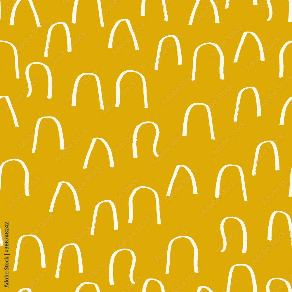 Vector abstract pattern with hand drawn arcs. Seamless texture for ...