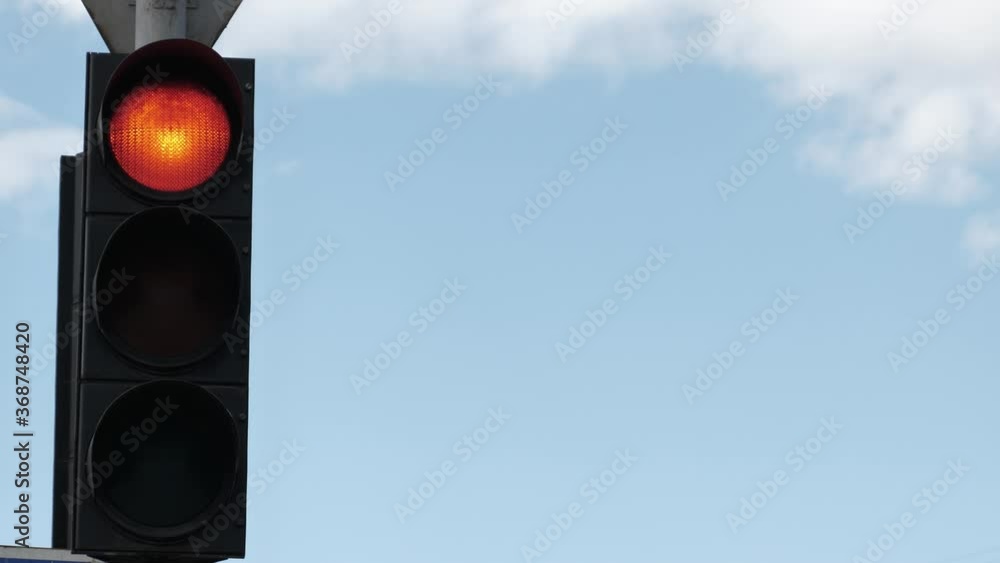 Traffic light on sky background. High quality 4k footageTraffic light ...