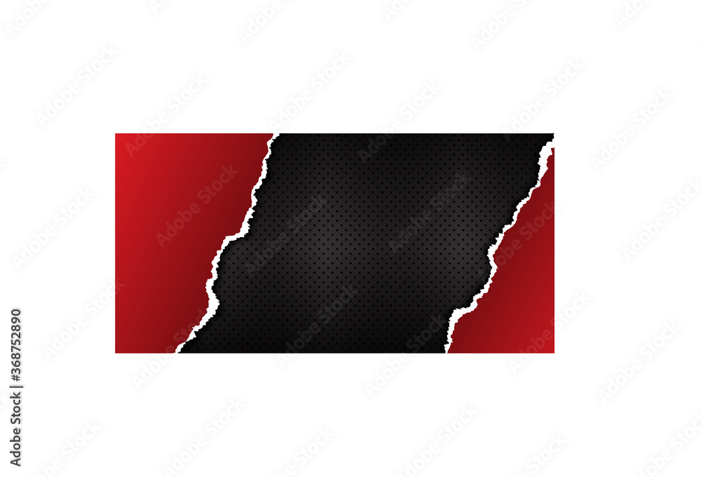 Torn paper banner design Stock Vector | Adobe Stock